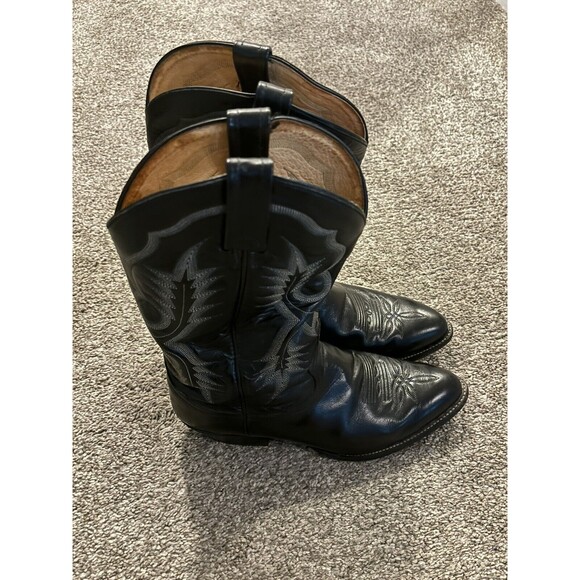 Tony Lama | Shoes | Mens Tony Lama Stallion Western Black Leather ...